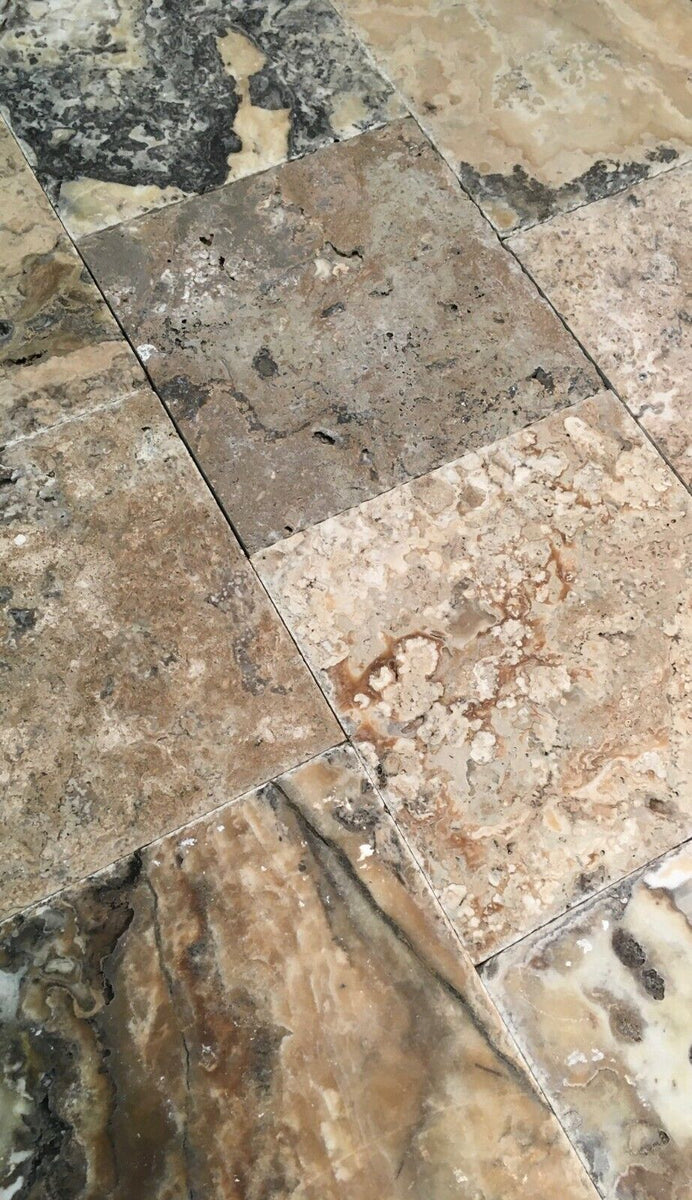 Antico Onyx Travertine Tile 12 x 24 Filled & Honed Tile – floortileshop